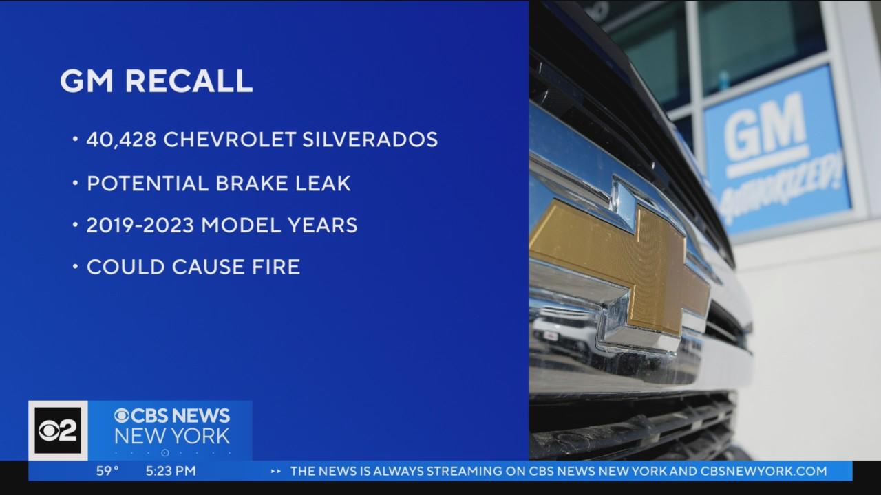 GM recalls 40,000 Chevy Silverado pickup trucks to fix fire risk - CBS ...