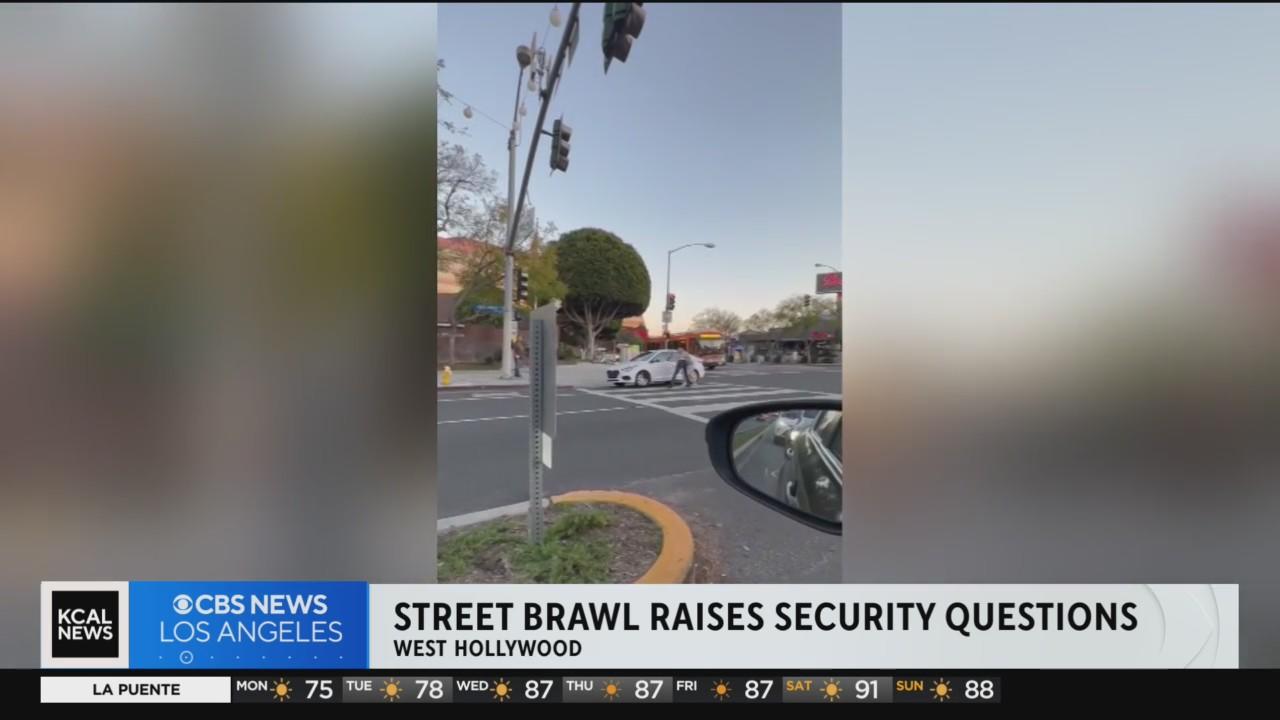 West Hollywood brawl sparks concerns about security ambassadors - CBS ...