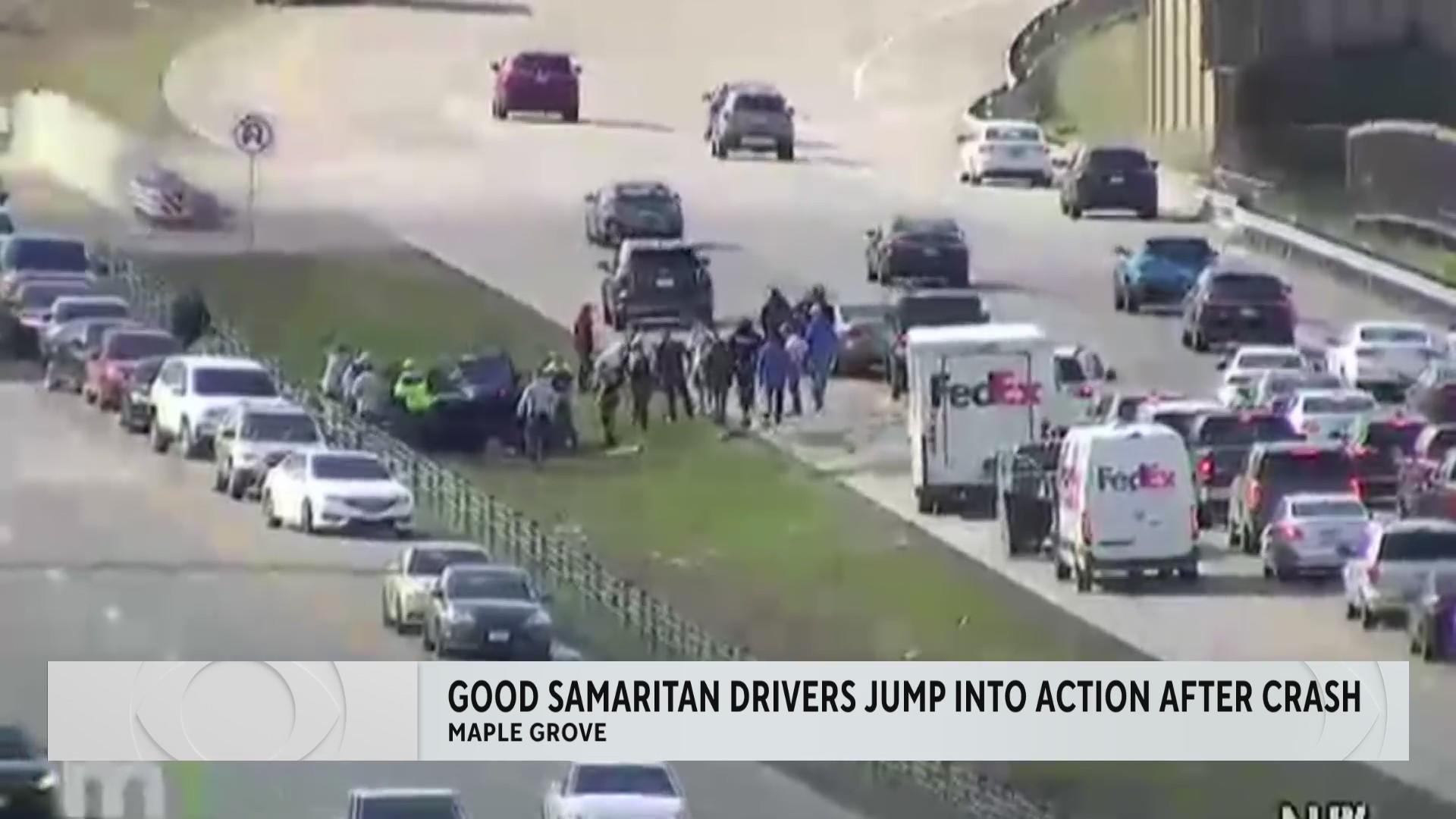 Watch: Onlookers jump out of cars to help during Maple Grove accident ...