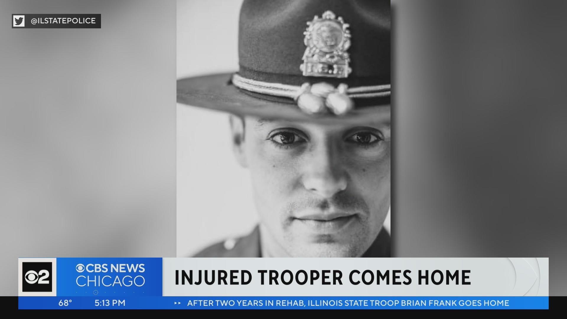 After two years in rehab, Illinois state trooper Brian Frank goes home ...