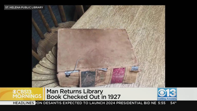 Book turned into St. Helena Library 96 years overdue - CBS Sacramento