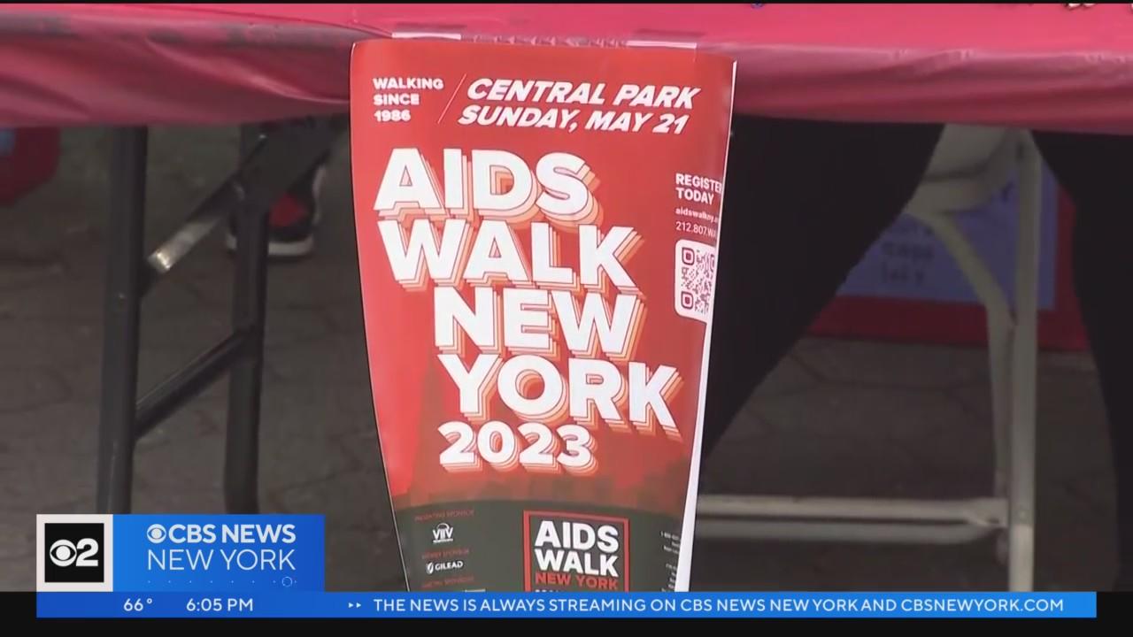 Thousands march at AIDS Walk New York 2023 in Central Park - CBS New York