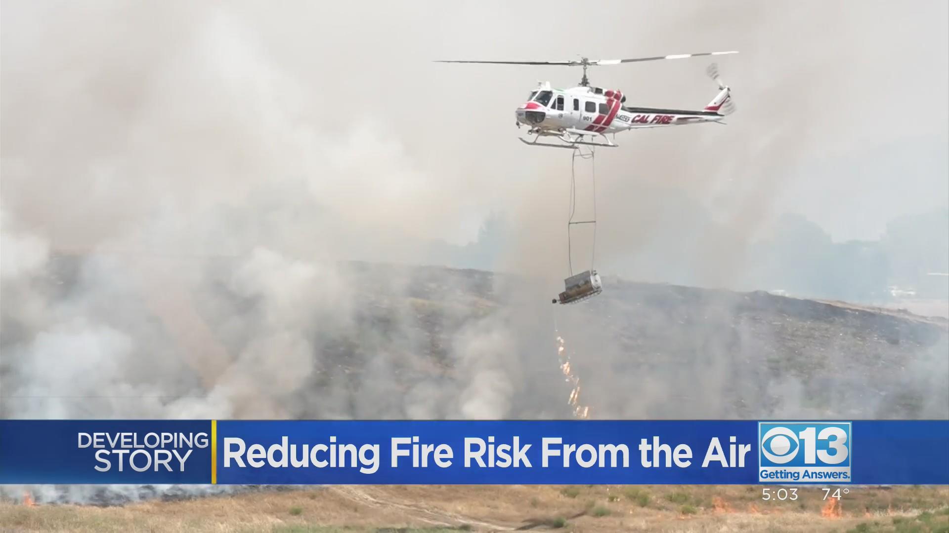 Cal Fire working on reducing fire risk from the air - CBS Sacramento