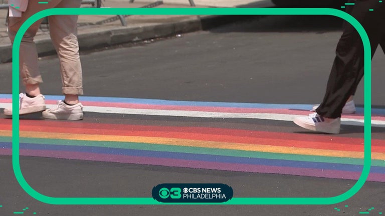 Rainbow crosswalks painted in Philadelphia's Gayborhood for Pride - CBS ...