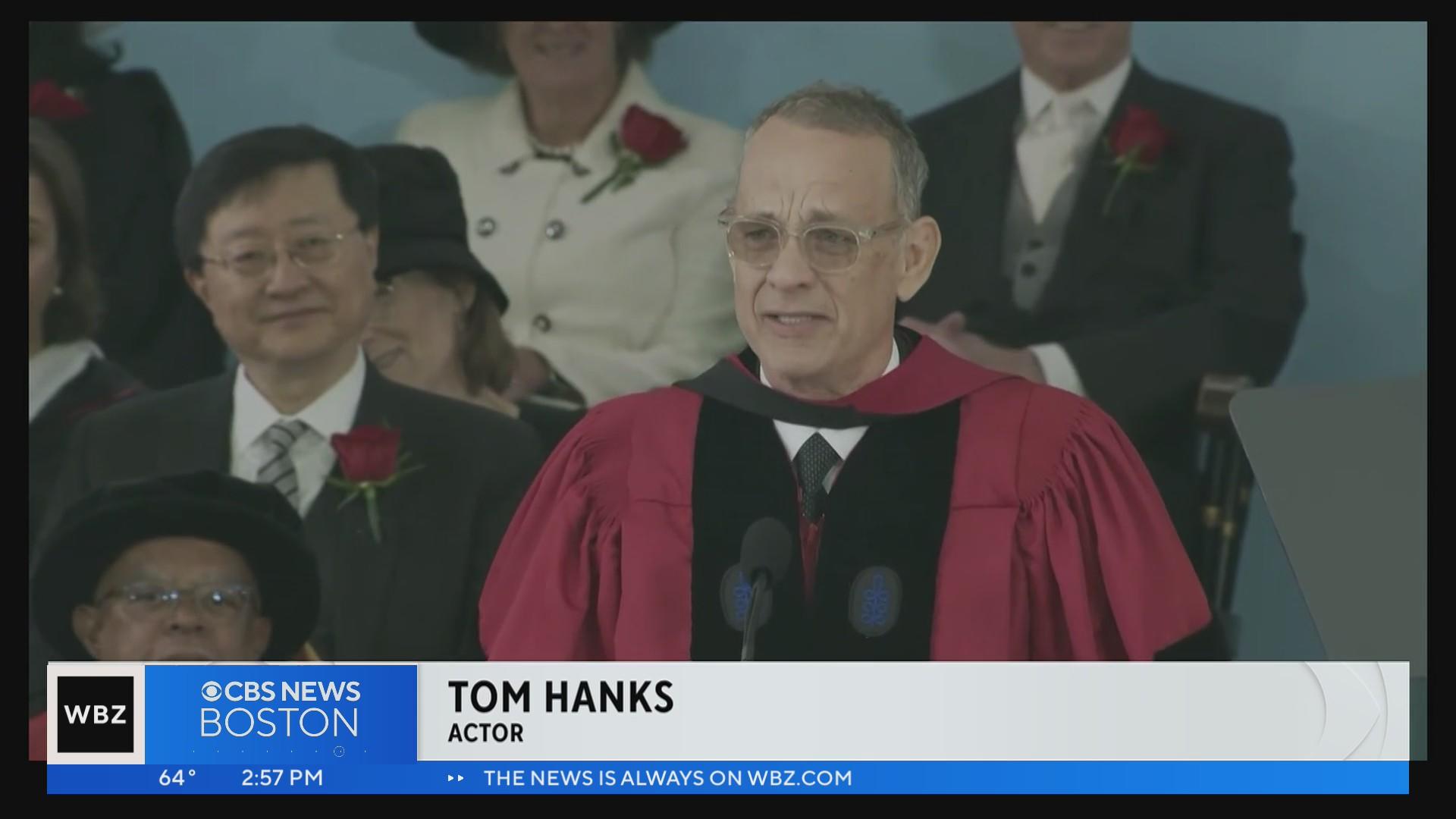 Tom Hanks tells Harvard grads to defend truth in commencement speech - CBS Boston