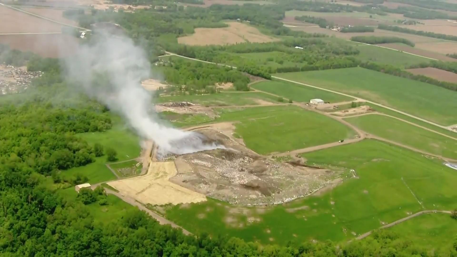 Rice County officials warn of health effects from landfill fire - CBS ...