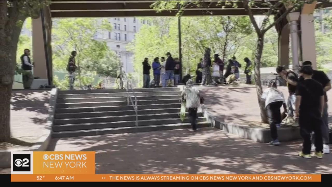 Skateboarding community thrilled with reopening of Brooklyn Banks ...