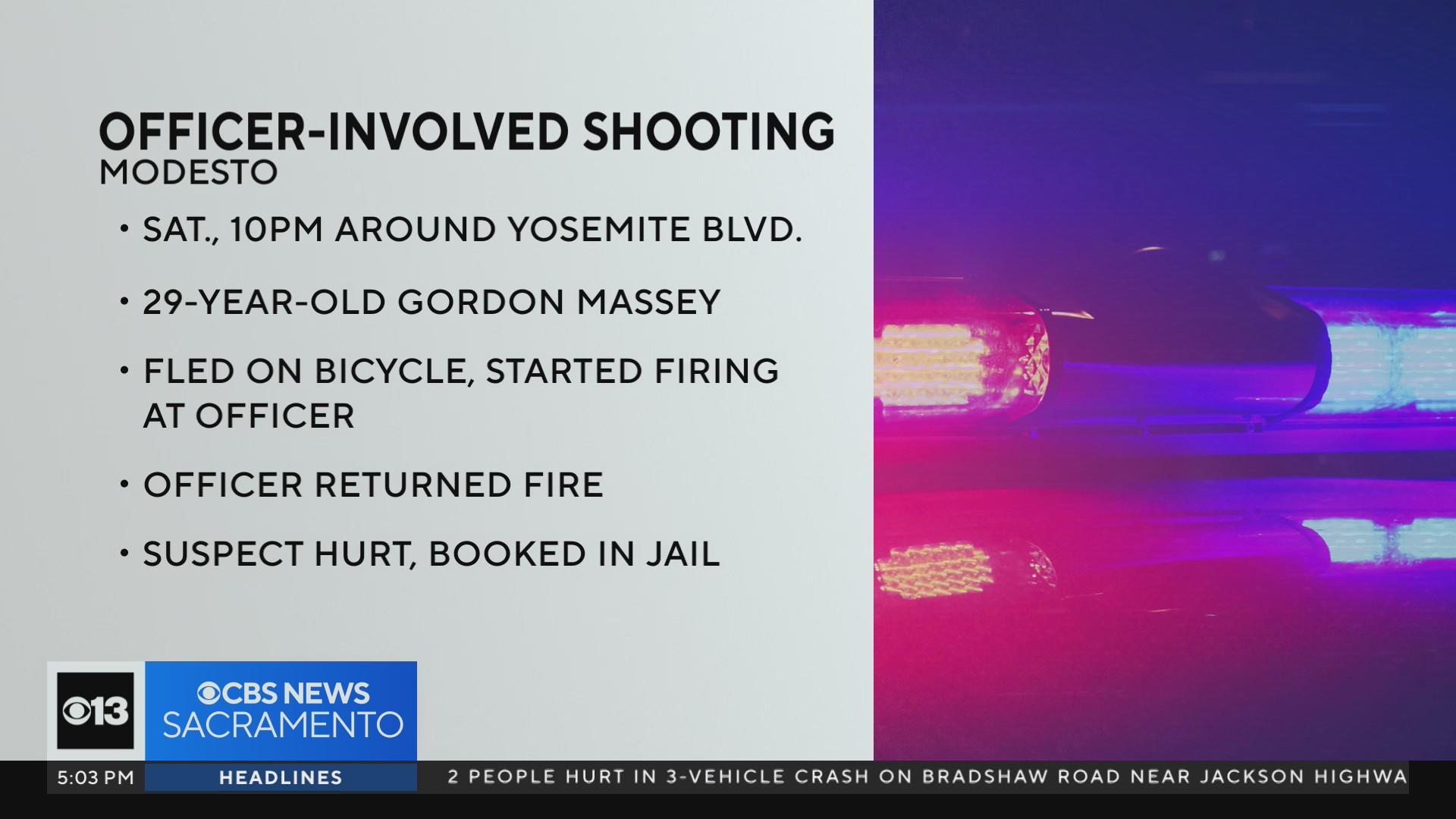 Modesto police release video of bicyclist's shootout with officer ...