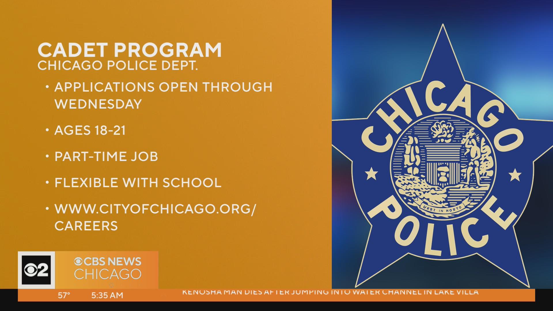 Applications for Chicago Police Cadet program due Wednesday - CBS Chicago