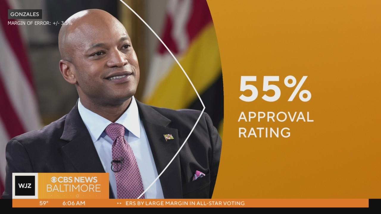 Gov. Wes Moore holds 55% approval nearly 6 months in, poll finds - CBS ...