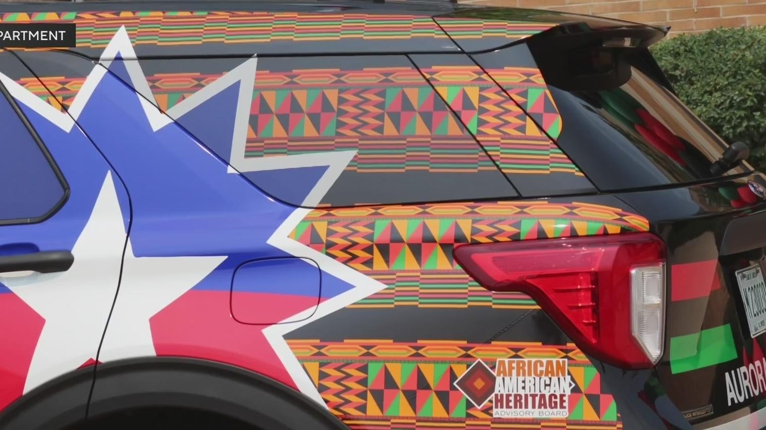 Aurora commemorates Juneteenth with decorated squad car - CBS Chicago