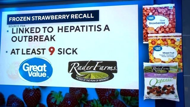 FDA expands frozen strawberries recall over possible hepatitis A contamination - CBS News