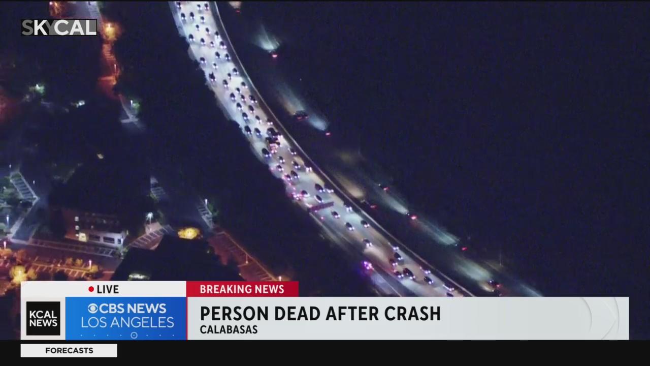 1 dead after fiery crash on 101 Freeway in Calabasas - CBS Los Angeles
