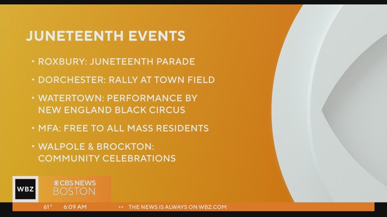 Juneteenth celebrations happening Monday around Massachusetts - CBS Boston