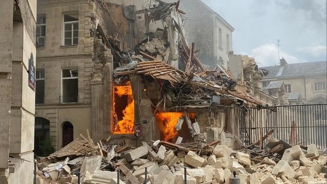 Dozens injured by gas explosion at building in central Paris - CBS News