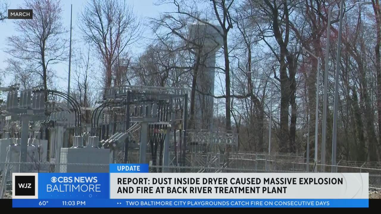 Dust inside dryer caused explosion, fire at Back River Treatment Plant ...