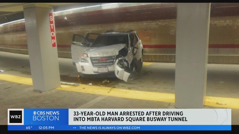 Intoxicated driver crashed inside Harvard MBTA station busway, police ...
