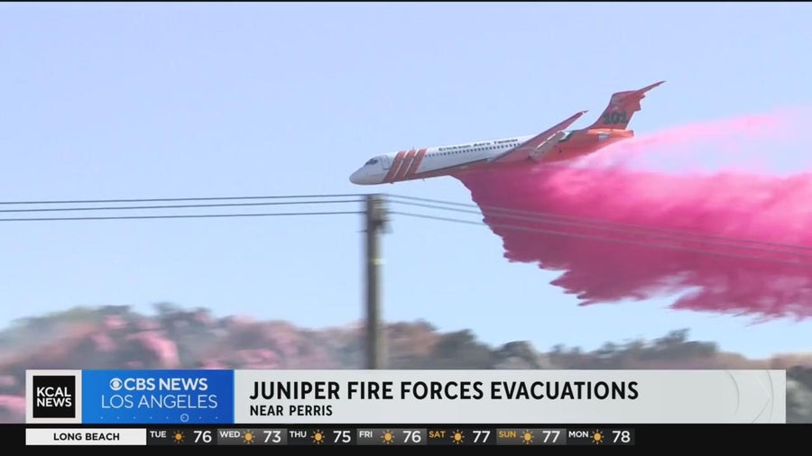 Juniper Fire consumes 55 acres in Perris; multiple homes burned - CBS ...