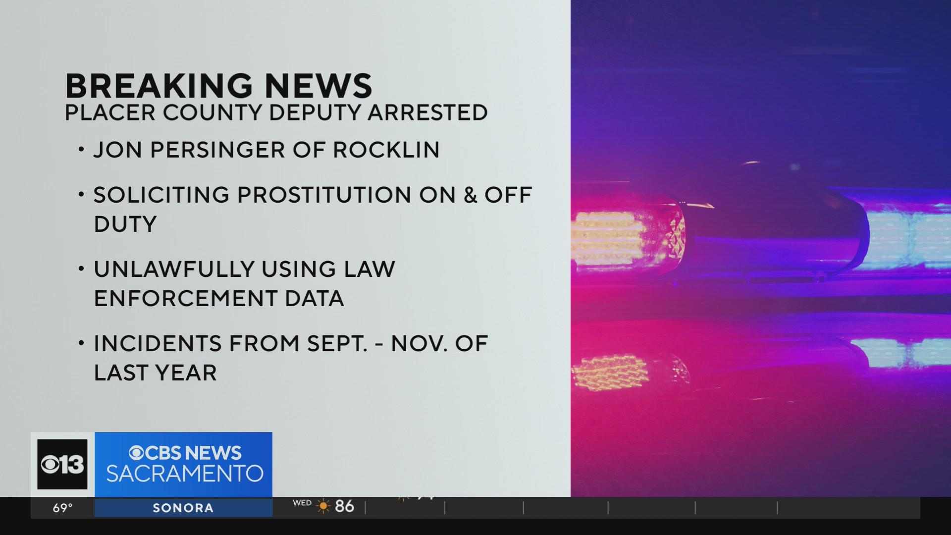 Former Placer sheriff's deputy accused of soliciting prostitution while ...