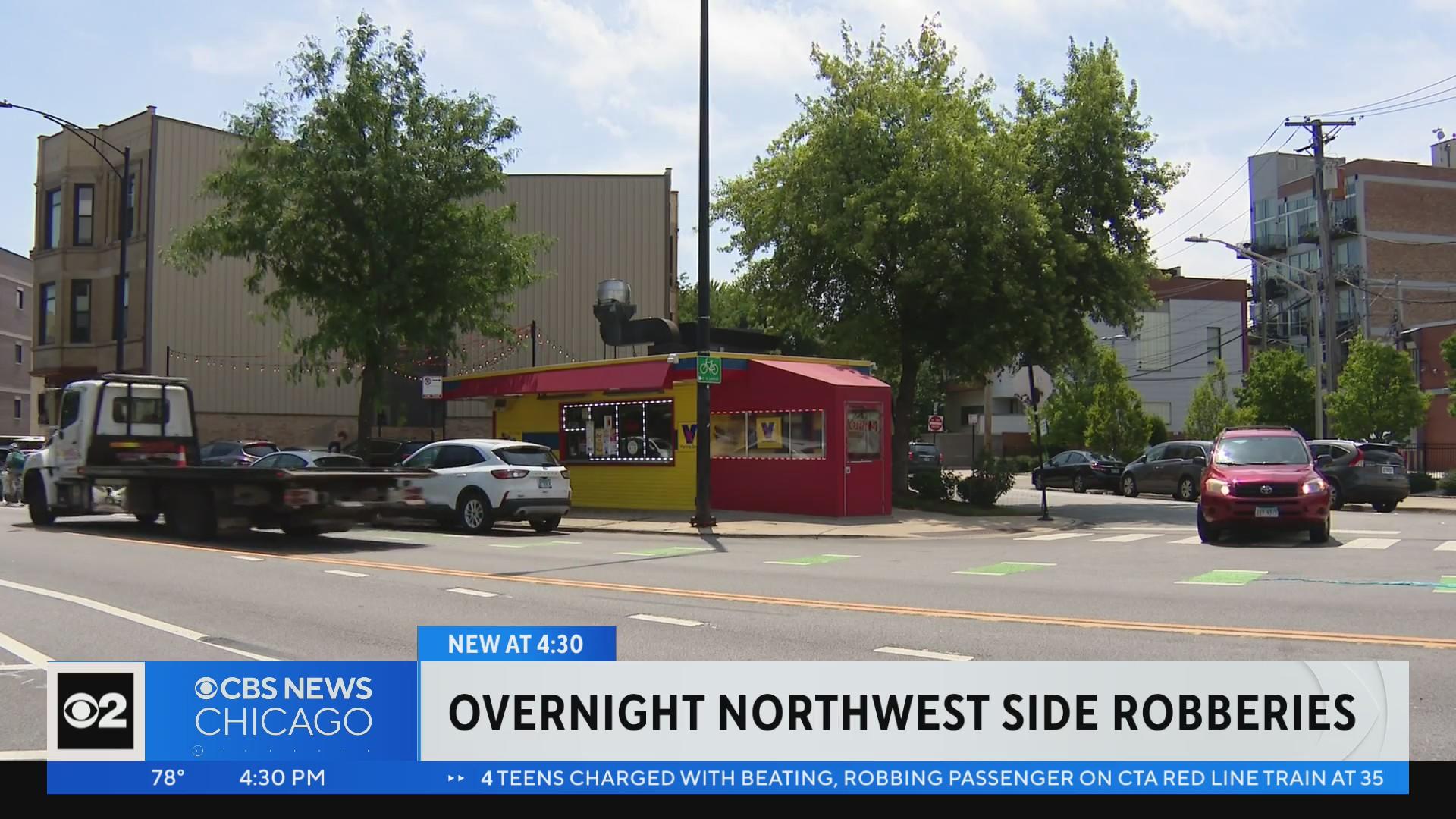 Group of armed robbers strikes four times overnight on NW Side - CBS ...