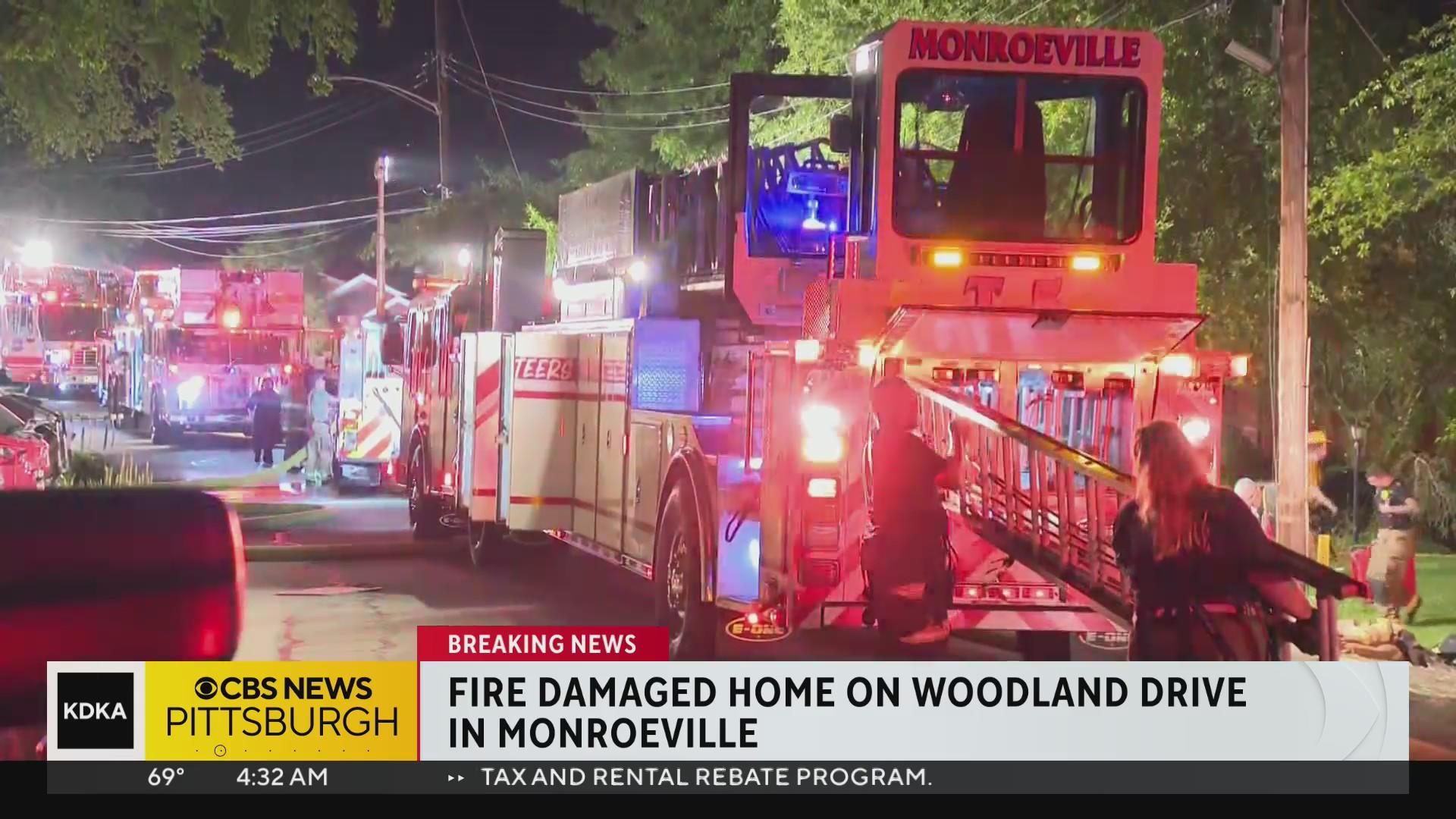 No injuries reported after Monroeville home catches fire - CBS Pittsburgh