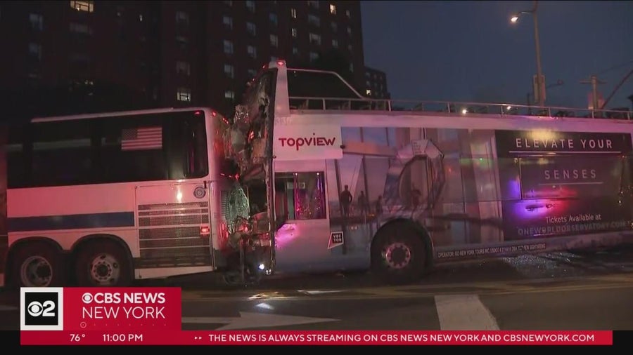FDNY: Dozens injured in crash involving double-decker bus, MTA bus in ...