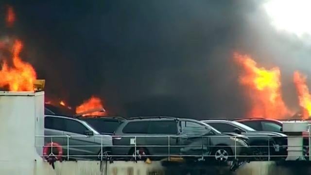 Newark ship fire which claimed lives of 2 firefighters expected to burn ...