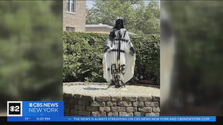 Man taken into custody after allegedly vandalizing statue outside ...