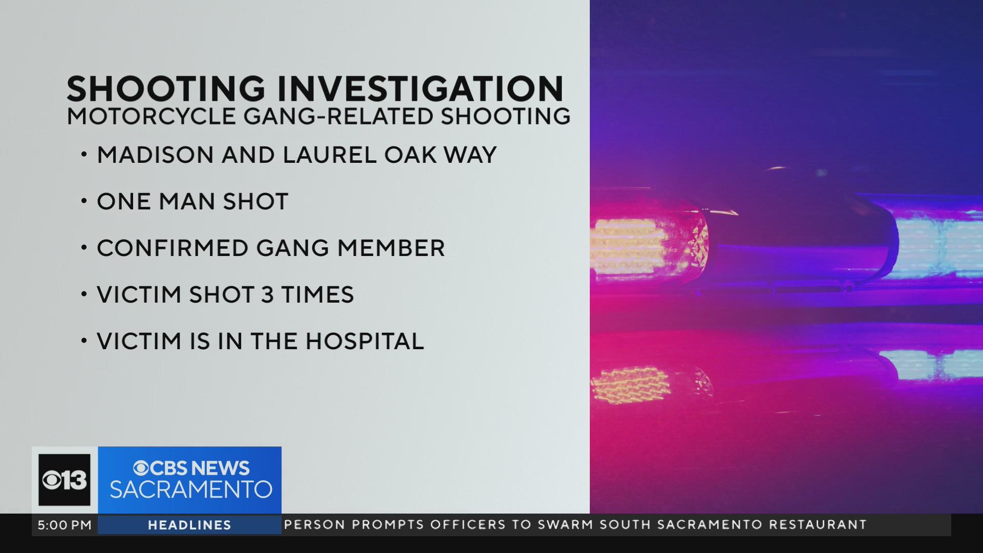 Sheriff: Biker gang shooting near Citrus Heights leaves 1 injured - CBS ...