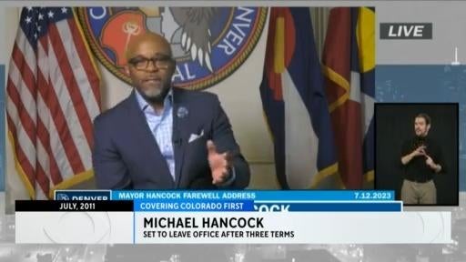 Michael Hancock delivers final speech as mayor after 12 years in office ...