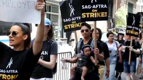 Hollywood goes on strike as actors join writers on picket lines, citing ...