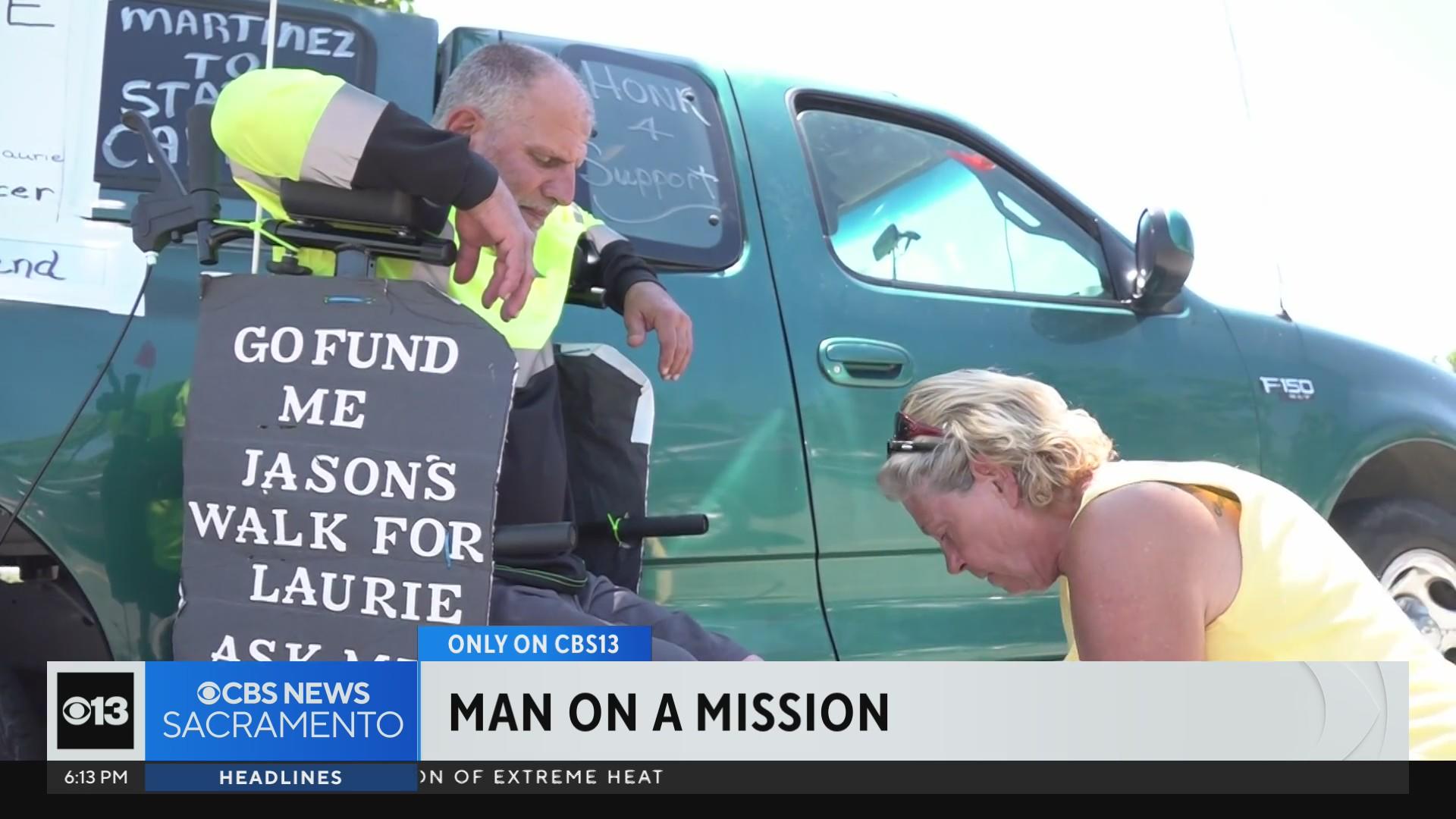 Homeless man walking from Martinez to Sacramento to raise money for ...