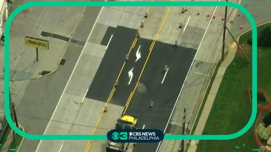 Route 202 in King of Prussia closed again after dip develops - CBS ...