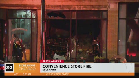 Fire spreads to two storefronts in Edgewater - CBS Chicago