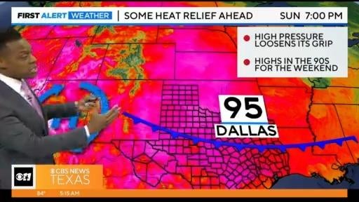 Heat advisory continues for North Texas before weekend relief - CBS Texas