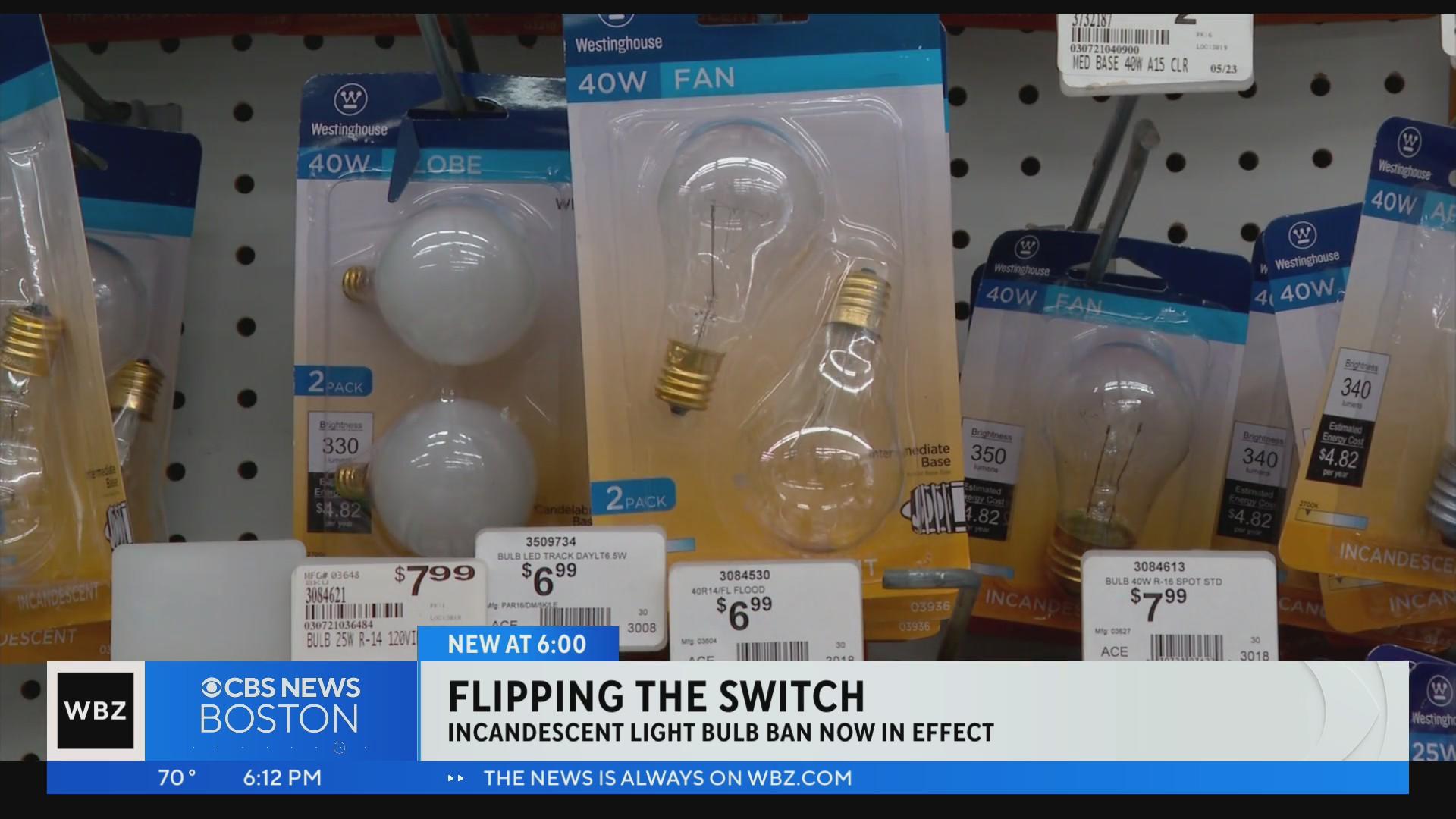 Incandescent light bulbs now banned from being manufactured and sold in ...