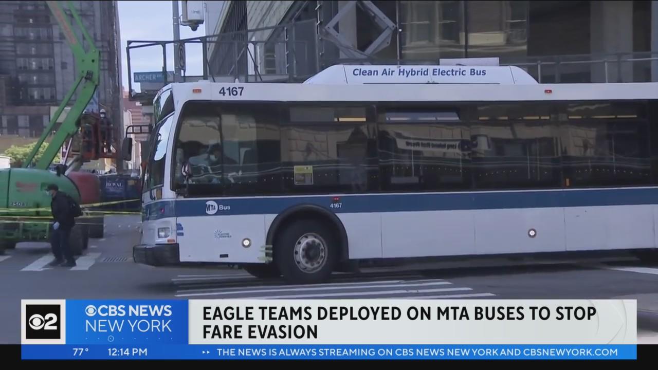 MTA deploying "Eagle Teams" on buses to crack down on fare evasion - CBS New York