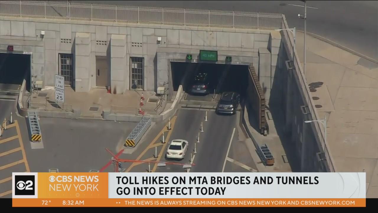 Toll hikes at MTA bridges and tunnels are in effect - CBS New York