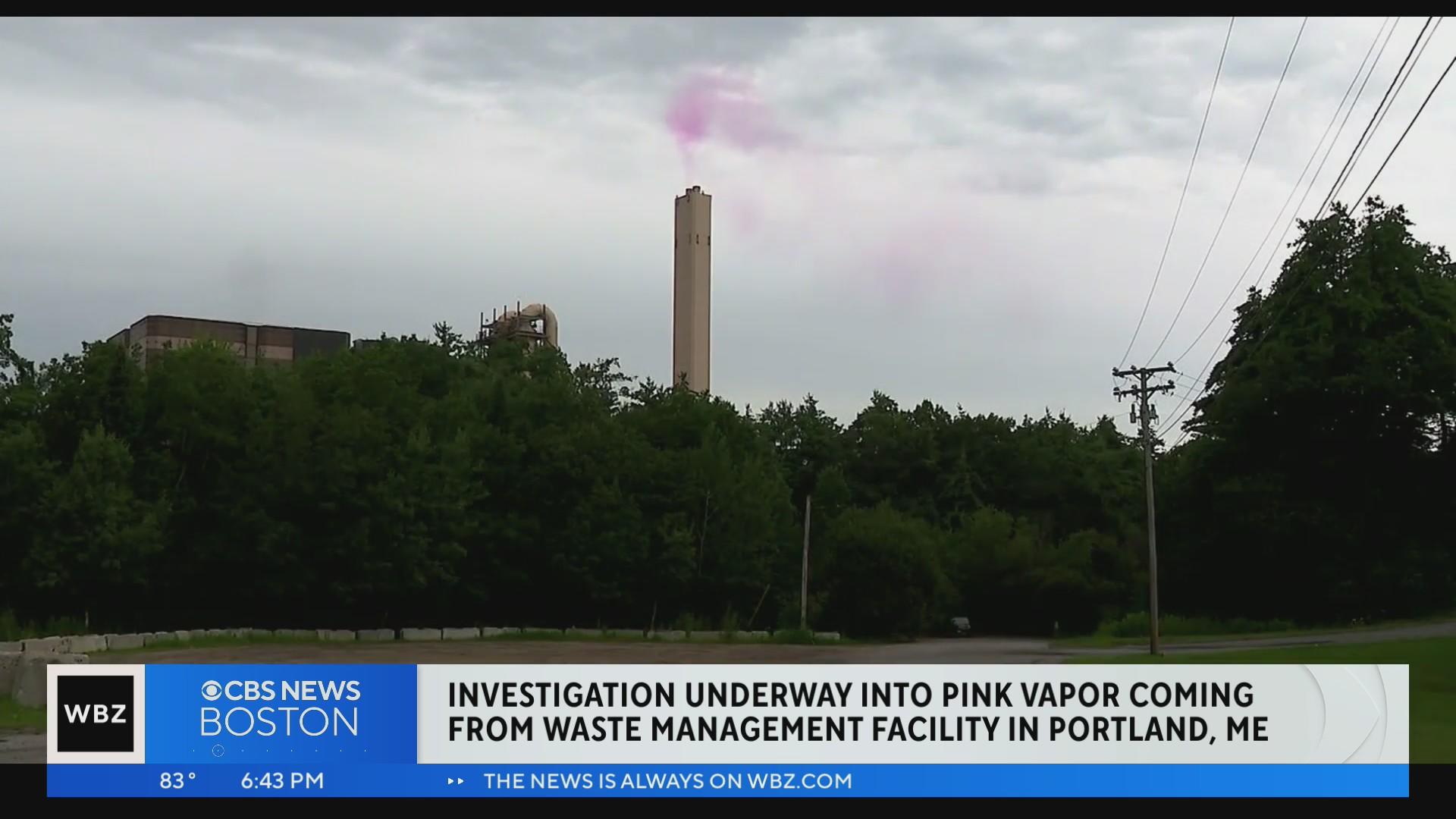 What's causing pink vapor to come out of waste management facility in ...