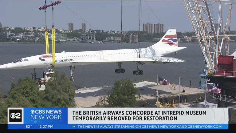 See It: British Airways Concorde supersonic jet removed from Intrepid ...