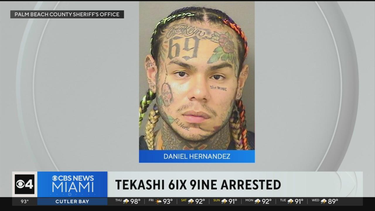 Rapper Tekashi 6ix9ine arrested in Palm Beach County - CBS Miami