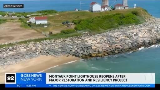 Montauk Point Lighthouse reopens after restoration project - CBS New York
