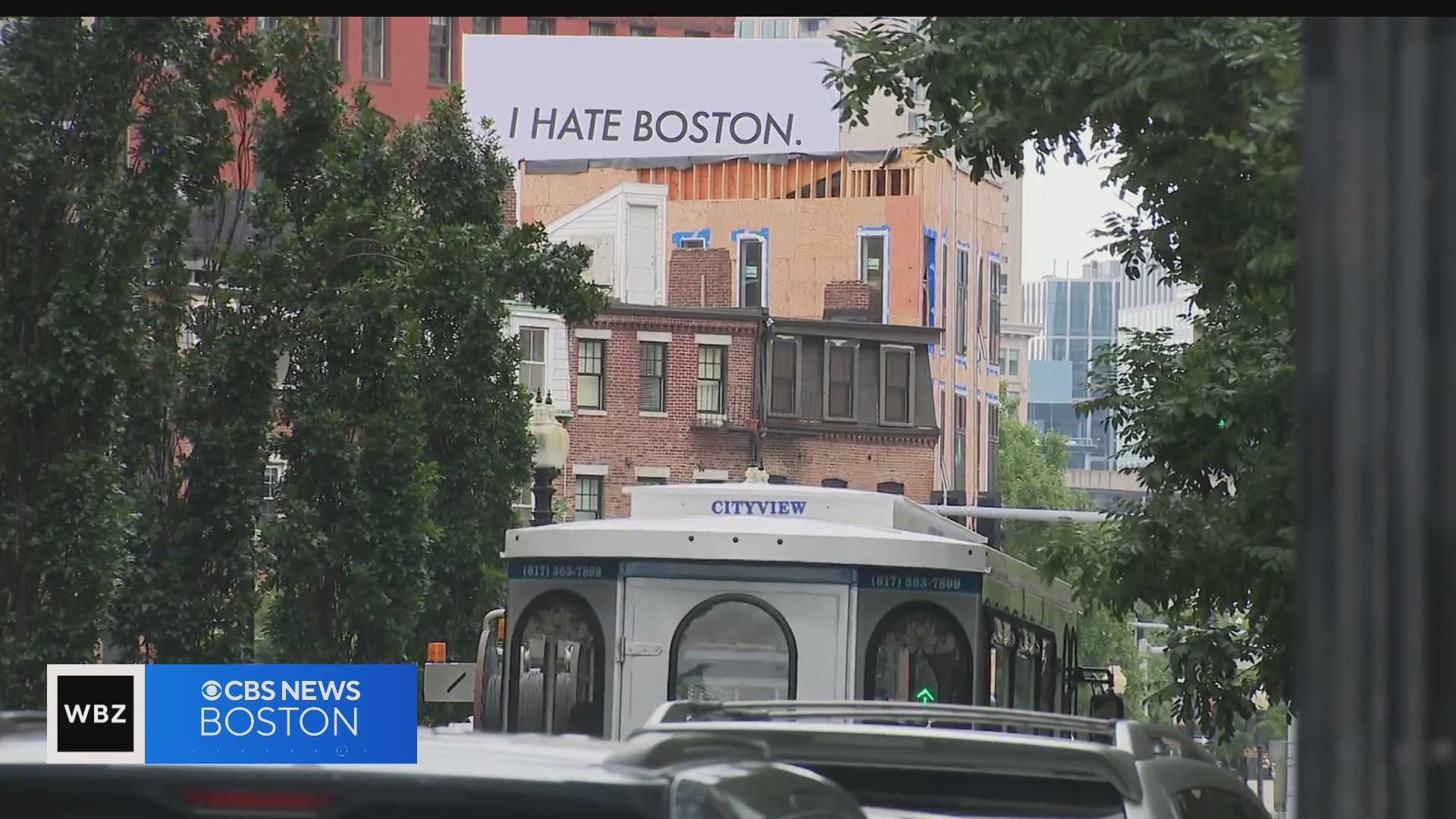 'I Hate Boston,' Renée Rapp explains the story behind the North End billboard - CBS Boston
