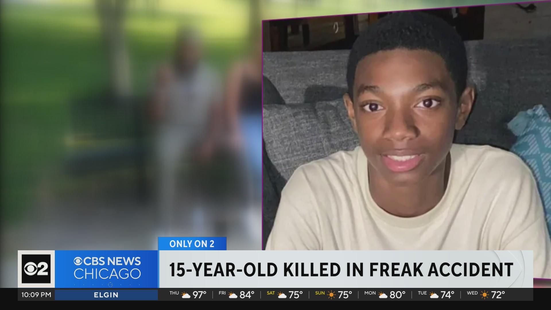 Father mourns 15-year-old killed by truck wheel on I-80 - CBS Chicago