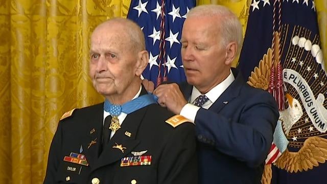 Biden awards Medal of Honor to Vietnam War pilot Larry Taylor - CBS News