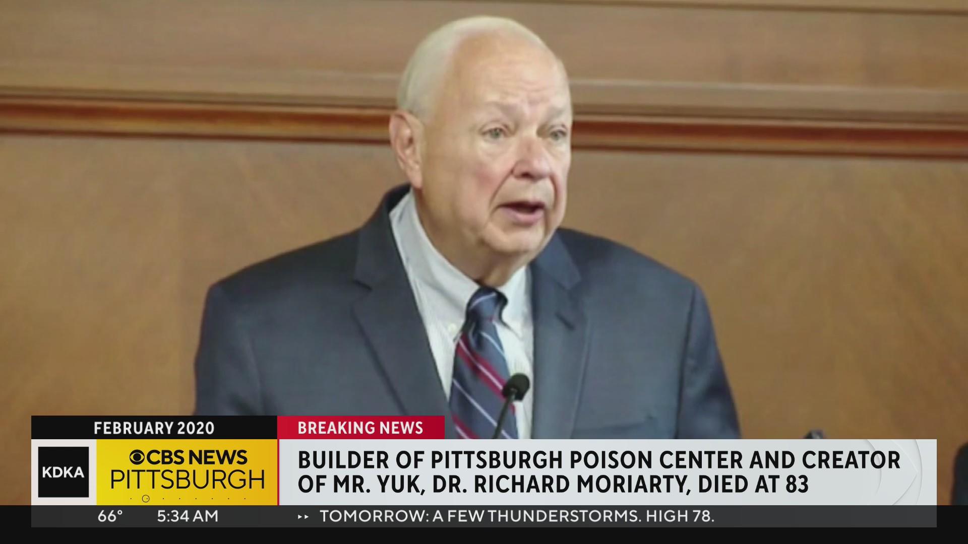 Dr. Richard Moriarty, builder of Pittsburgh Poison Center and creator of Mr. Yuk, dies at 83 ...