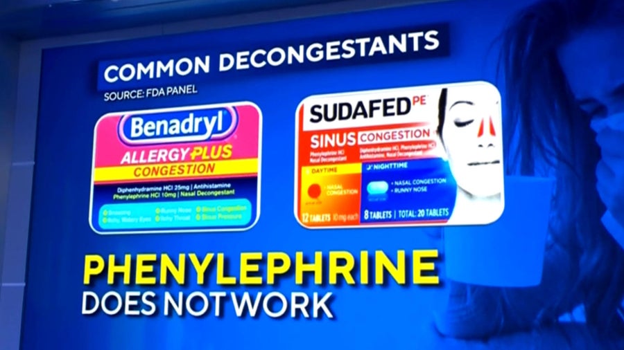 Nasal decongestant phenylephrine, found in many over-the-counter cold ...