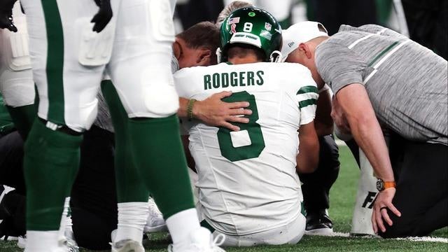 Aaron Rodgers tears Achilles tendon in New York Jets debut, is out for ...