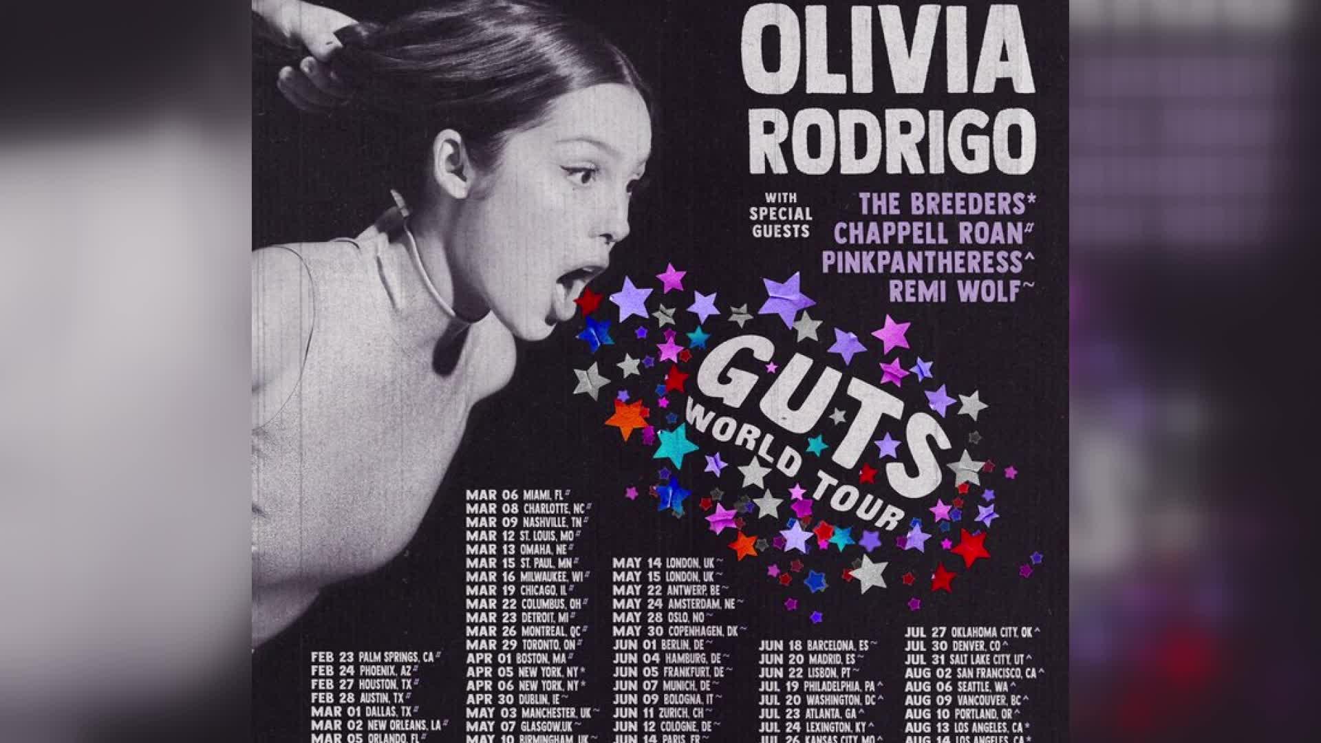 Olivia Rodrigo to bring "GUTS" world tour to St. Paul in March - CBS ...