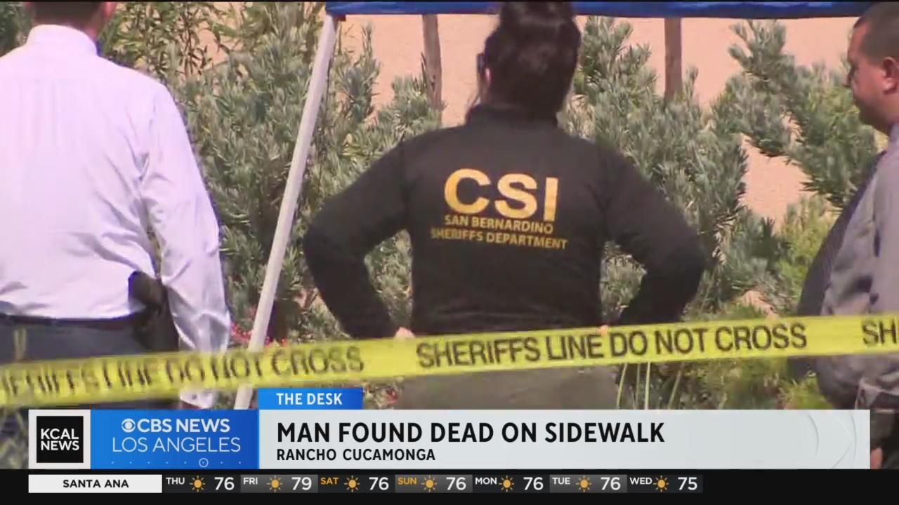 Deputies investigate gruesome death on Rancho Cucamonga sidewalk - CBS ...
